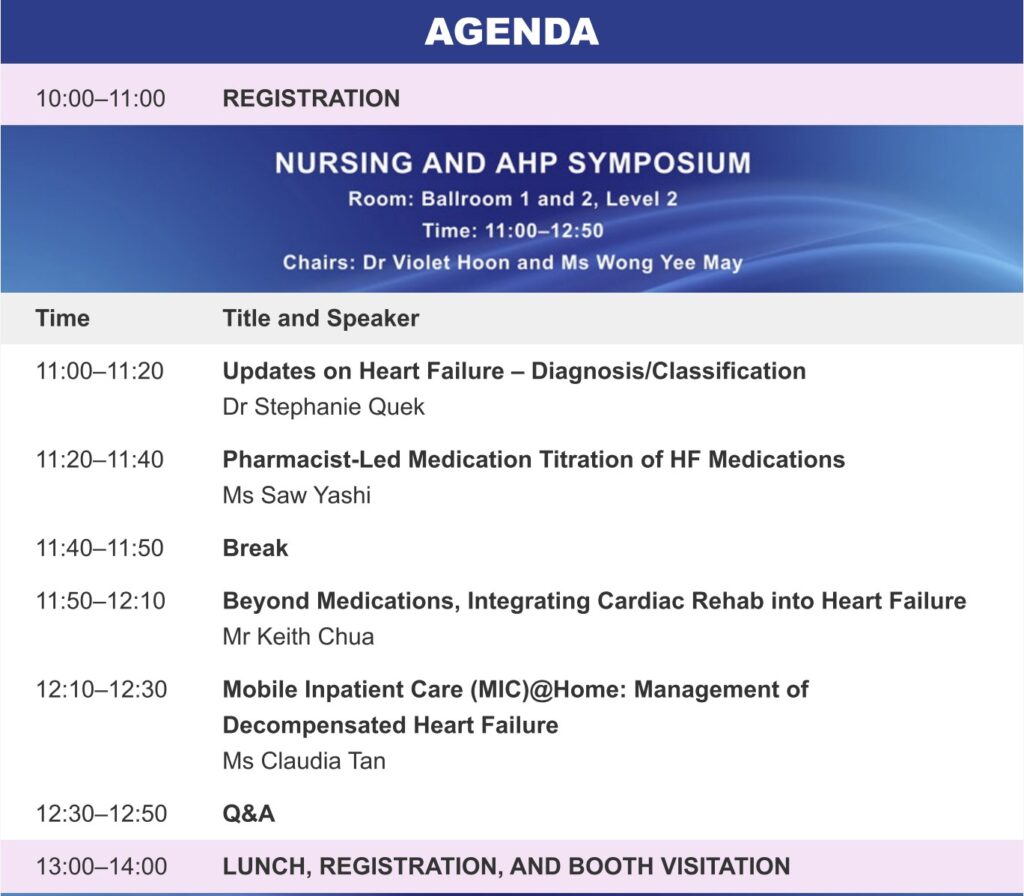 Incoming events – Heart Failure Society (Singapore)